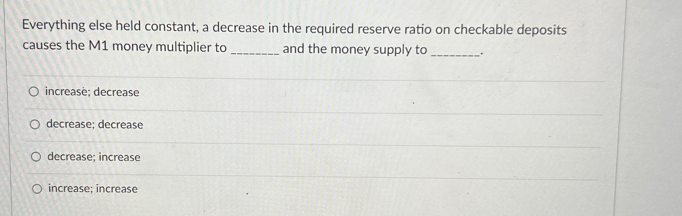 Solved Everything else held constant, a decrease in the | Chegg.com