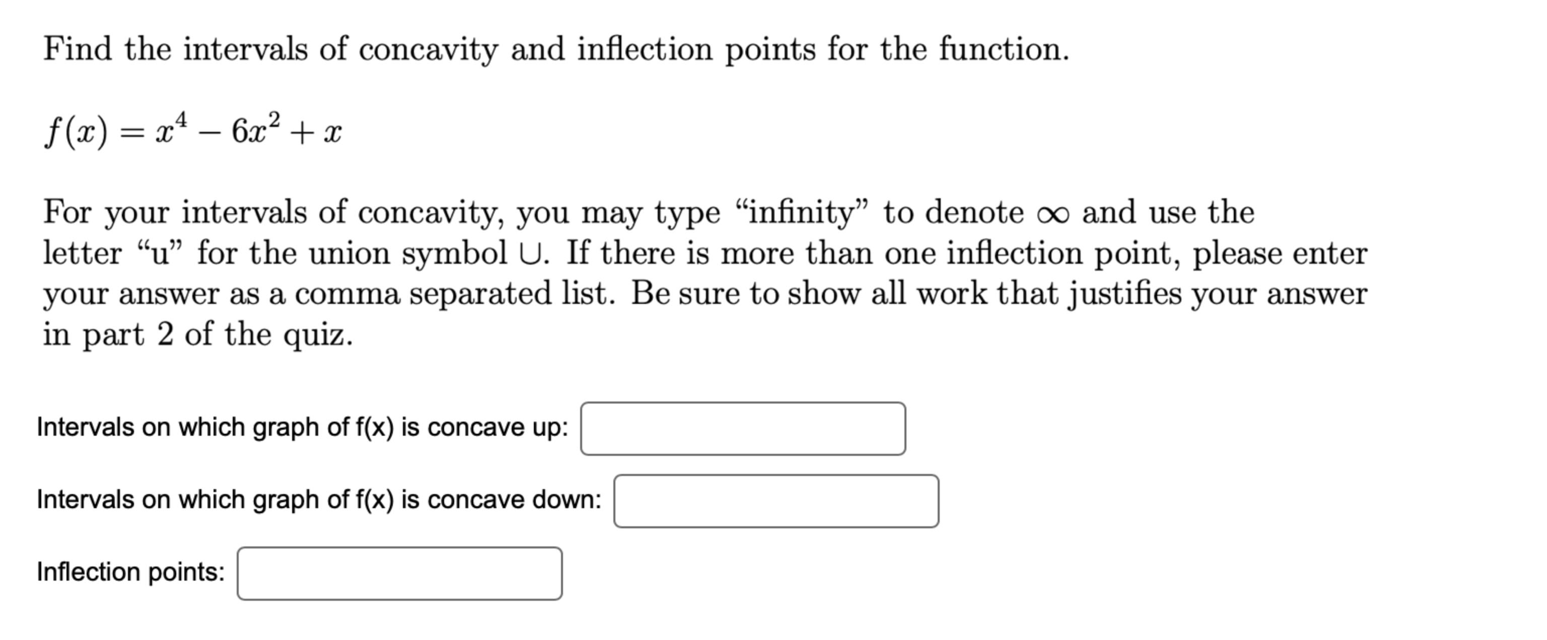 Solved Find the intervals of concavity and inflection points | Chegg.com