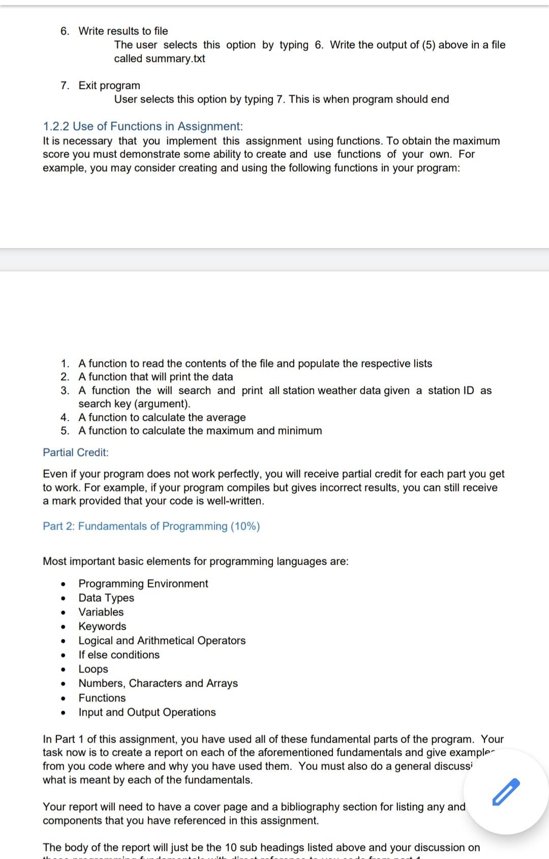 Solved Part 1: Programming - Fiji Metrology Services App | Chegg.com
