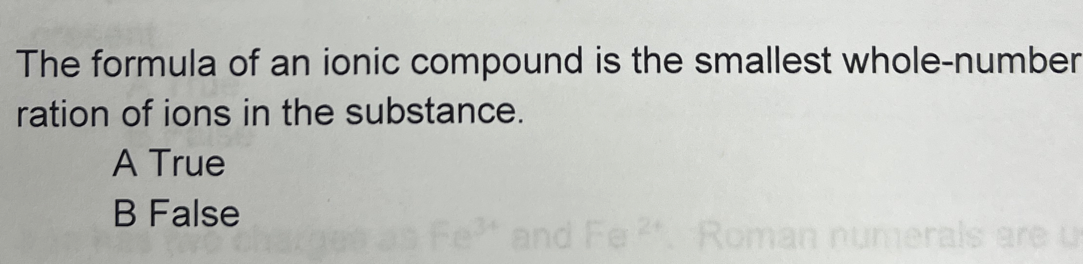 Solved The formula of an ionic compound is the smallest | Chegg.com