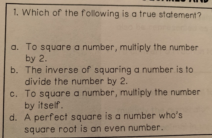 Solved 1. Which of the following is a true statement? a. To | Chegg.com