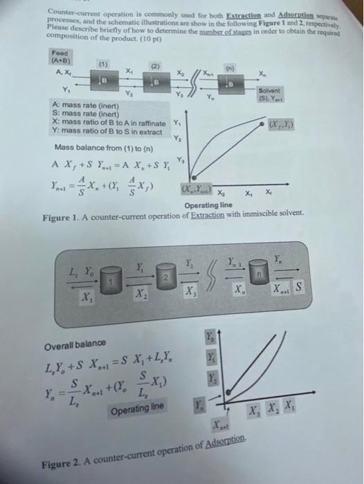 Solved Counter-current operation is commonly used for both | Chegg.com