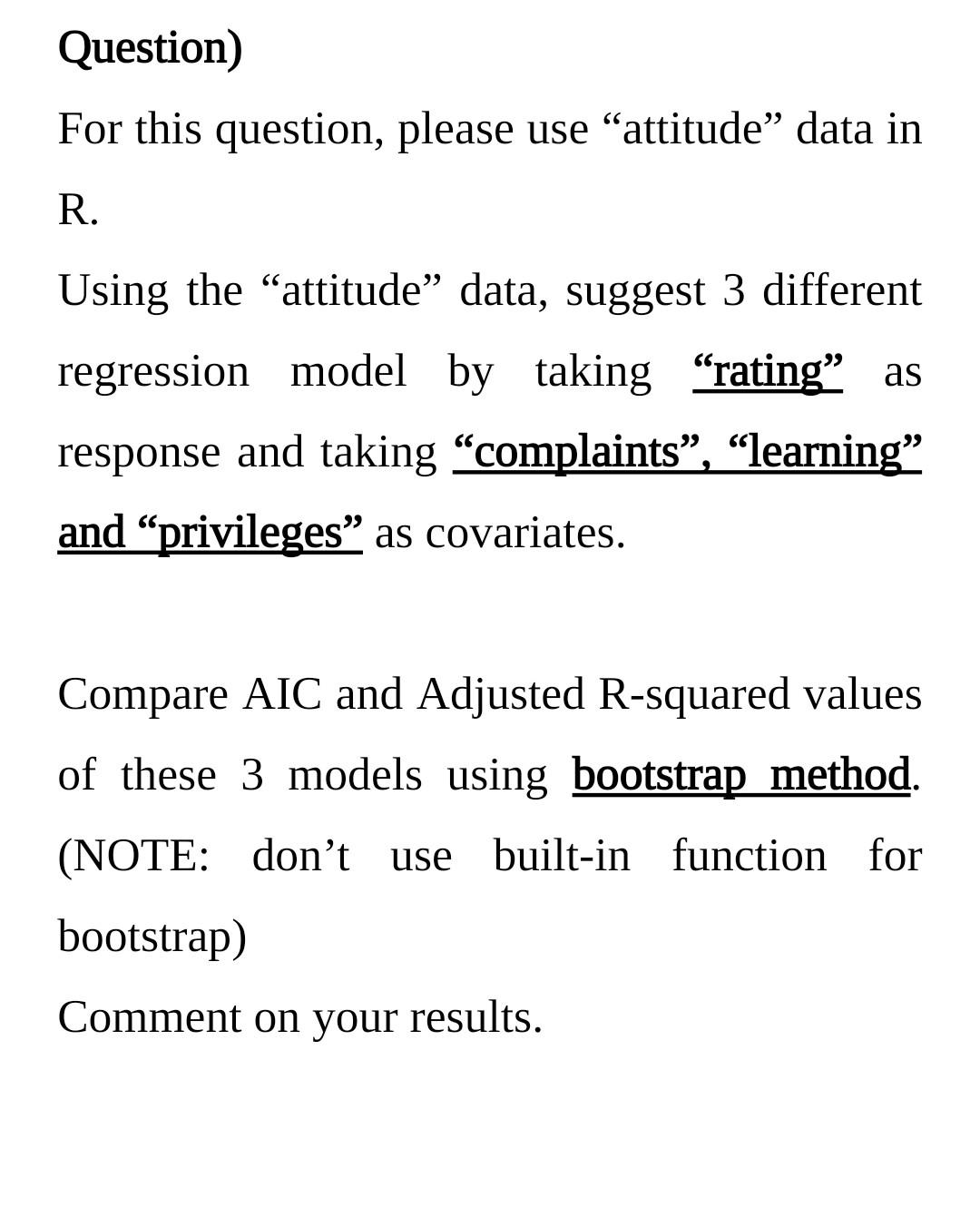 Solved Question) For this question, please use "attitude" | Chegg.com