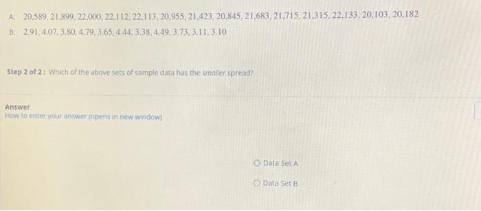 Solved A: 20,589, 21,899, 22,000, 22,112, 22,113, 20,955, | Chegg.com