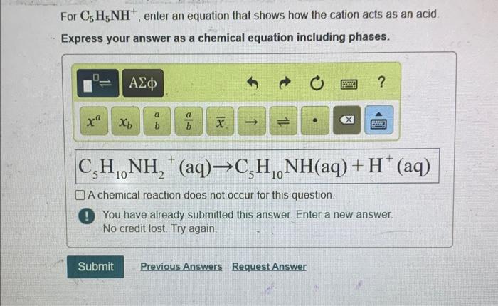 Solved For Cr3+, enter an equation that shows how the cation | Chegg.com