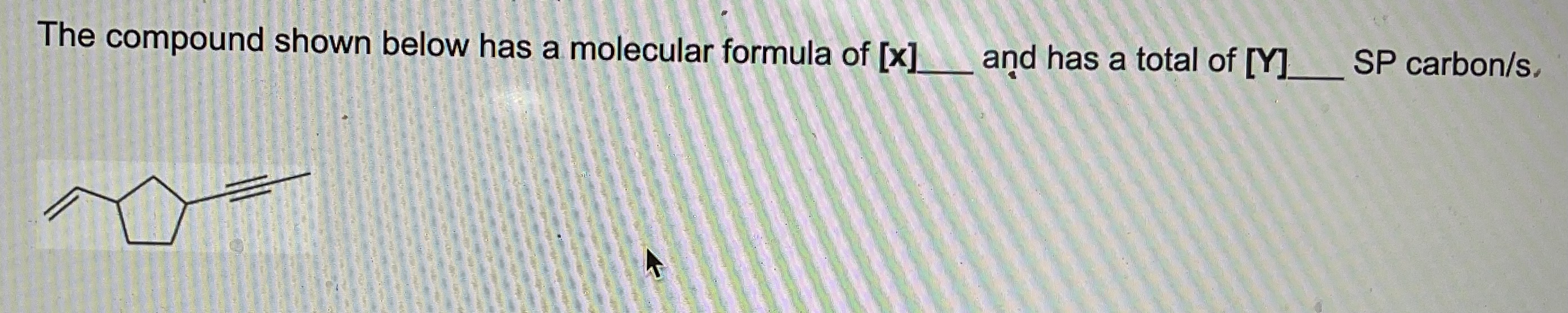 Solved The compound shown below has a molecular formula of | Chegg.com