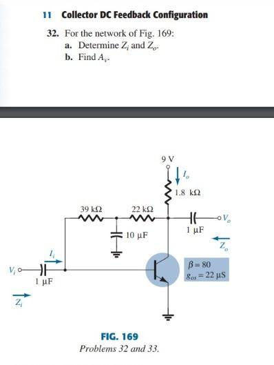 Solved 11 Collector DC Feedback Configuration 32. For the | Chegg.com