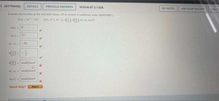 Solved 3. (4/7 points) DETAILS PREVIOUS ANSWERS SCOLALG7 | Chegg.com