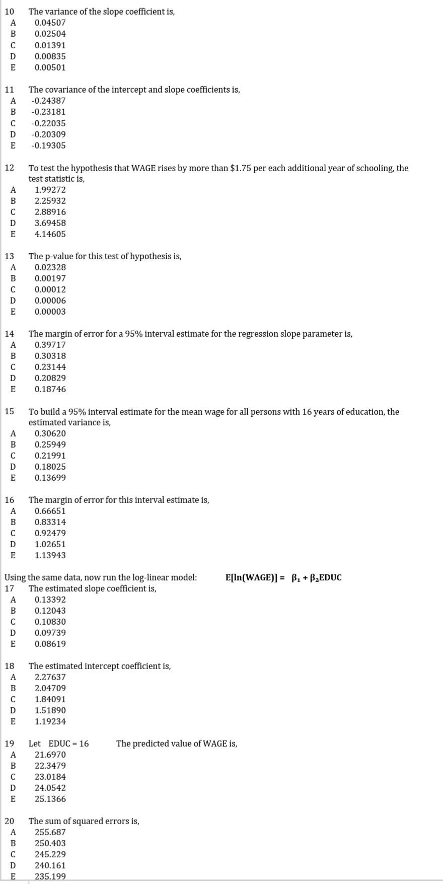 Solved Consider the following simple linear regression | Chegg.com