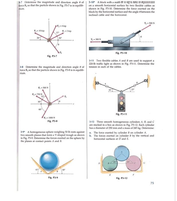 Solved 3-7 Determine the magnitude and direction angle θ of | Chegg.com