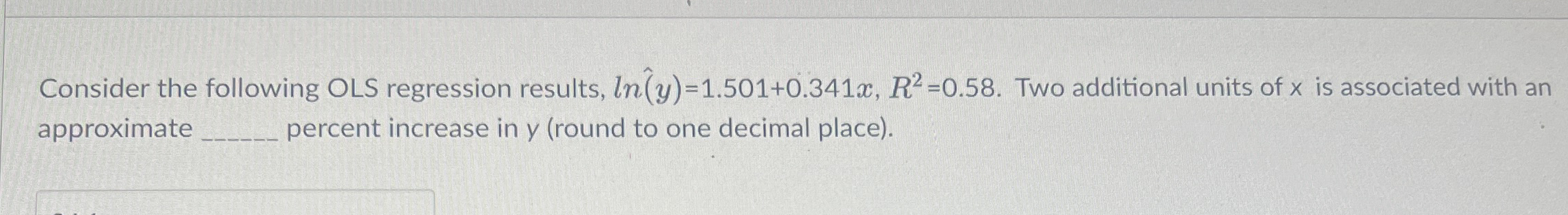 Solved Consider the following OLS regression results, . ﻿Two | Chegg.com