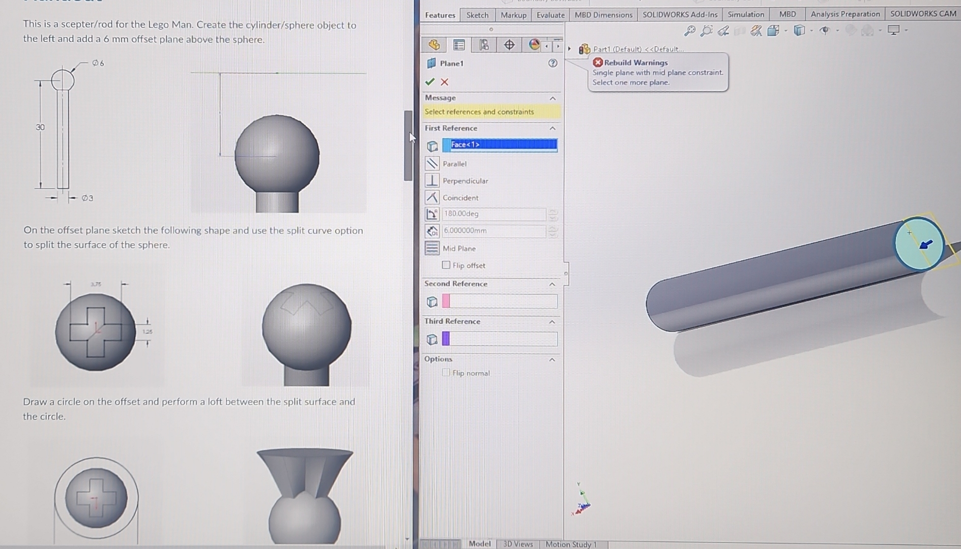 This is a scepter/rod for the Lego Man. Create the | Chegg.com