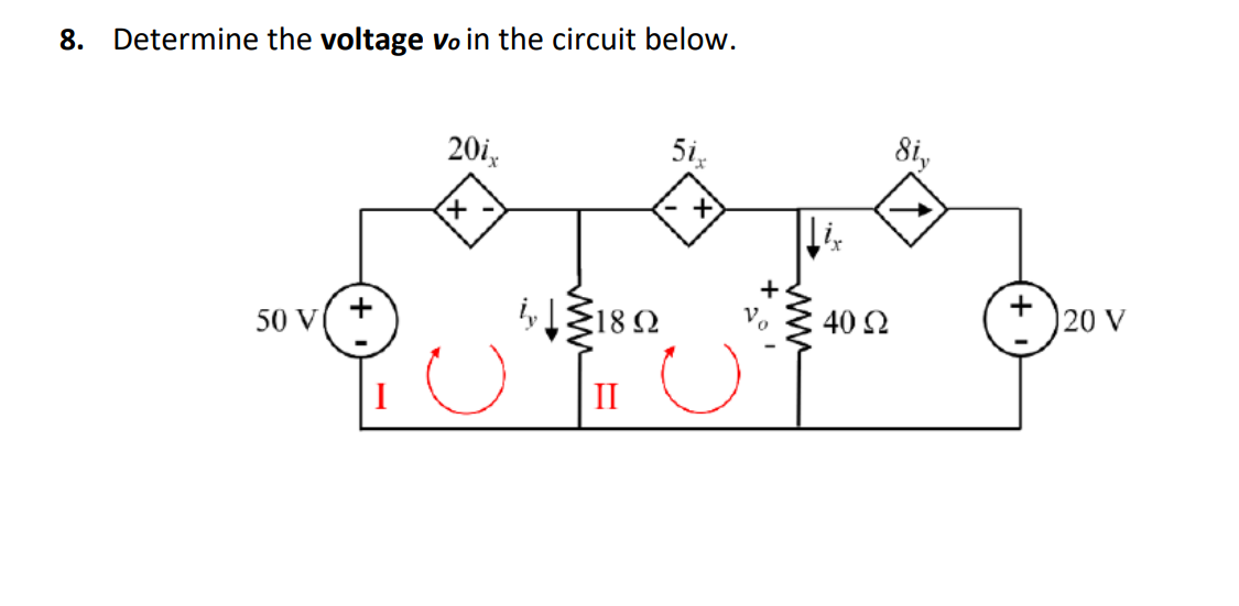 Solved Determine the voltage v0 ﻿in the circuit below. | Chegg.com