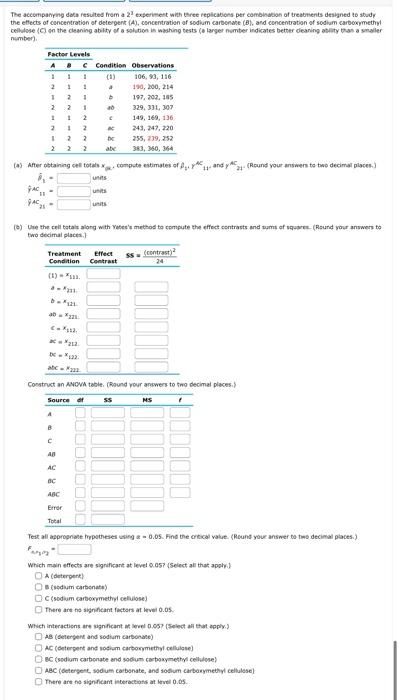 Solved In an experiment to tissess the eflects of curing | Chegg.com