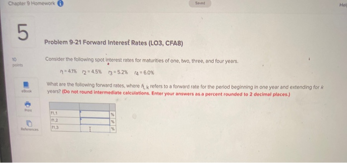 Solved Chapter 9 Homework Seved Hor Problem 9-21 Forward | Chegg.com Solved Chapter 9 Homework Seved Hor Problem 9-21 Forward | Chegg.com