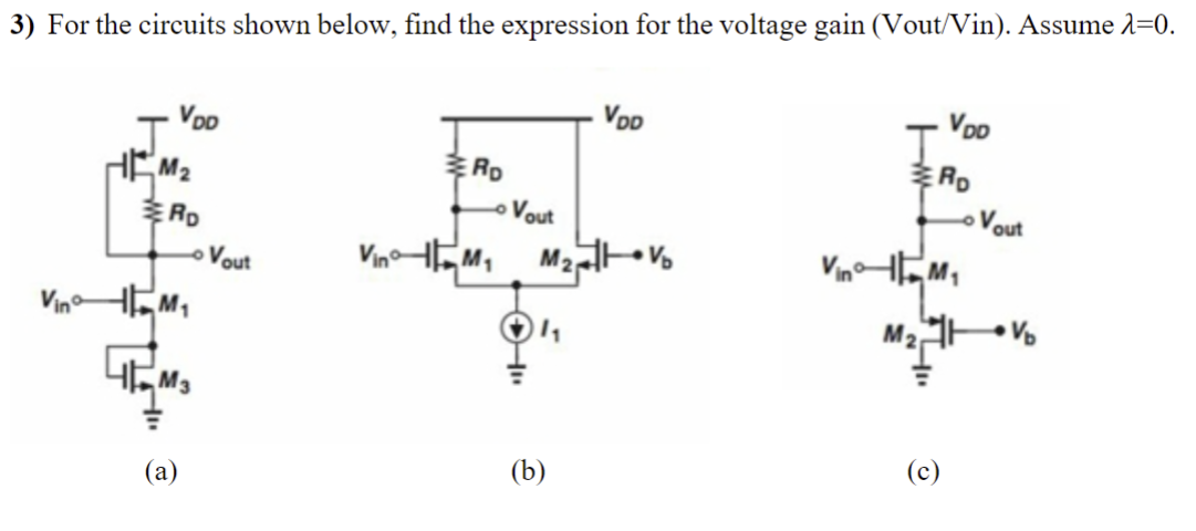 Solved For the circuits shown below, find the expression for | Chegg.com