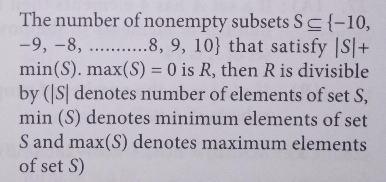 Solved The Number Of Nonempty Subsets S Which Is Subset