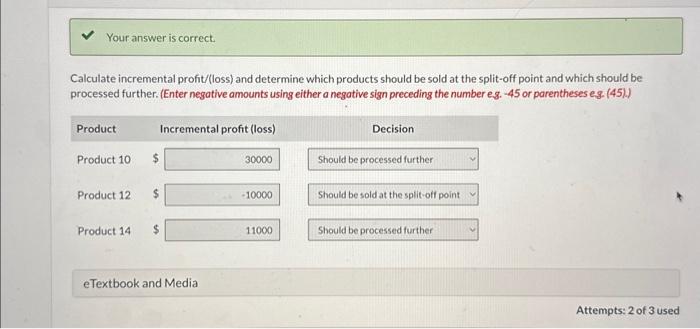 Solved Current Attempt in Progress Blossom Inc. produces | Chegg.com