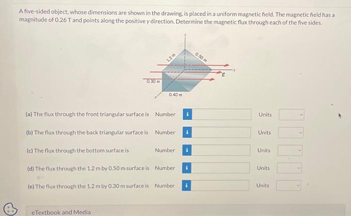 Solved A five-sided object, whose dimensions are shown in | Chegg.com