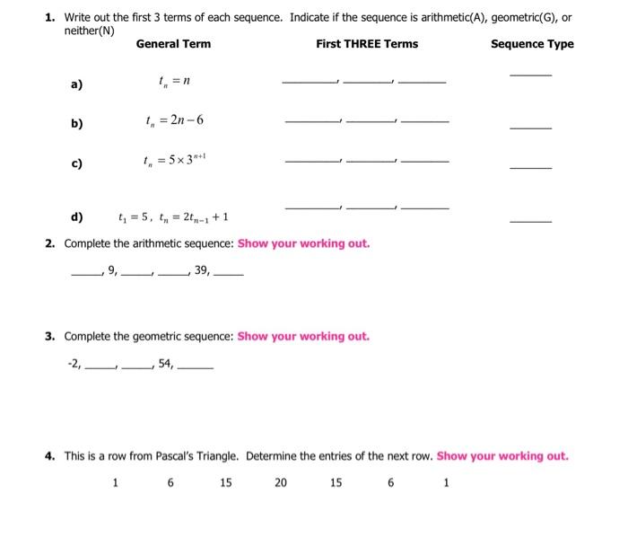 Solved Grade 11 Math- Please answer all six as detailed and | Chegg.com