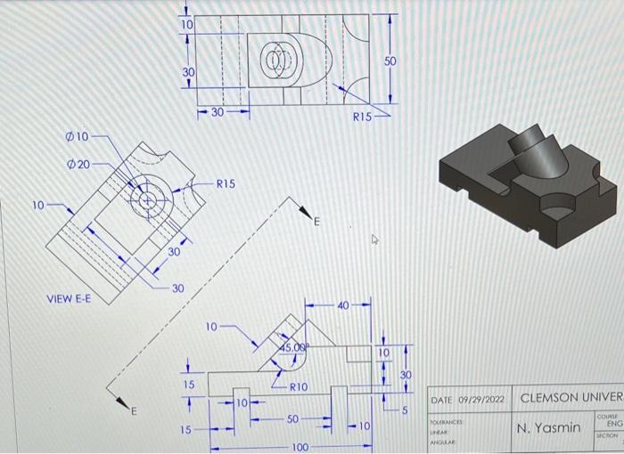 Solved Steps to build this part in solidworks? | Chegg.com