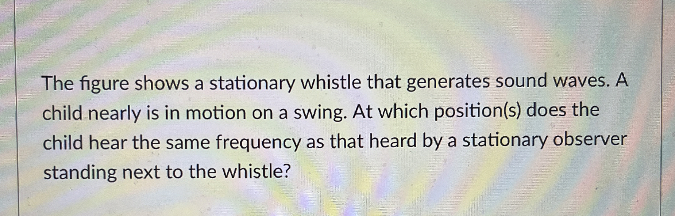 Solved The figure shows a stationary whistle that generates | Chegg.com
