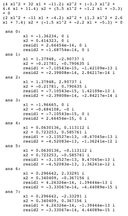 HW 7 - Solve two bi-quadratic equations Write a | Chegg.com