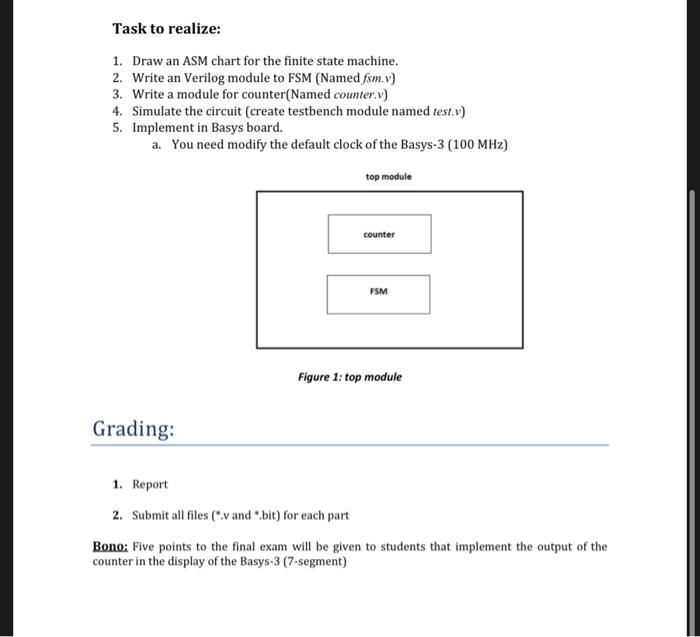 Lab - Finite State Machine Objective Design a Finite | Chegg.com