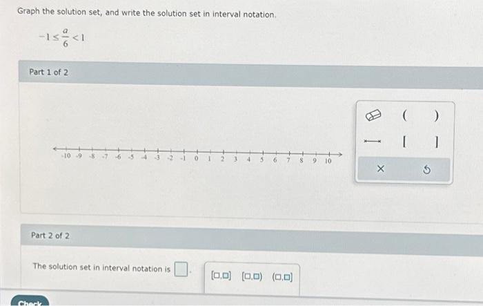 Solved Graph the solution set, and write the solution set in | Chegg.com