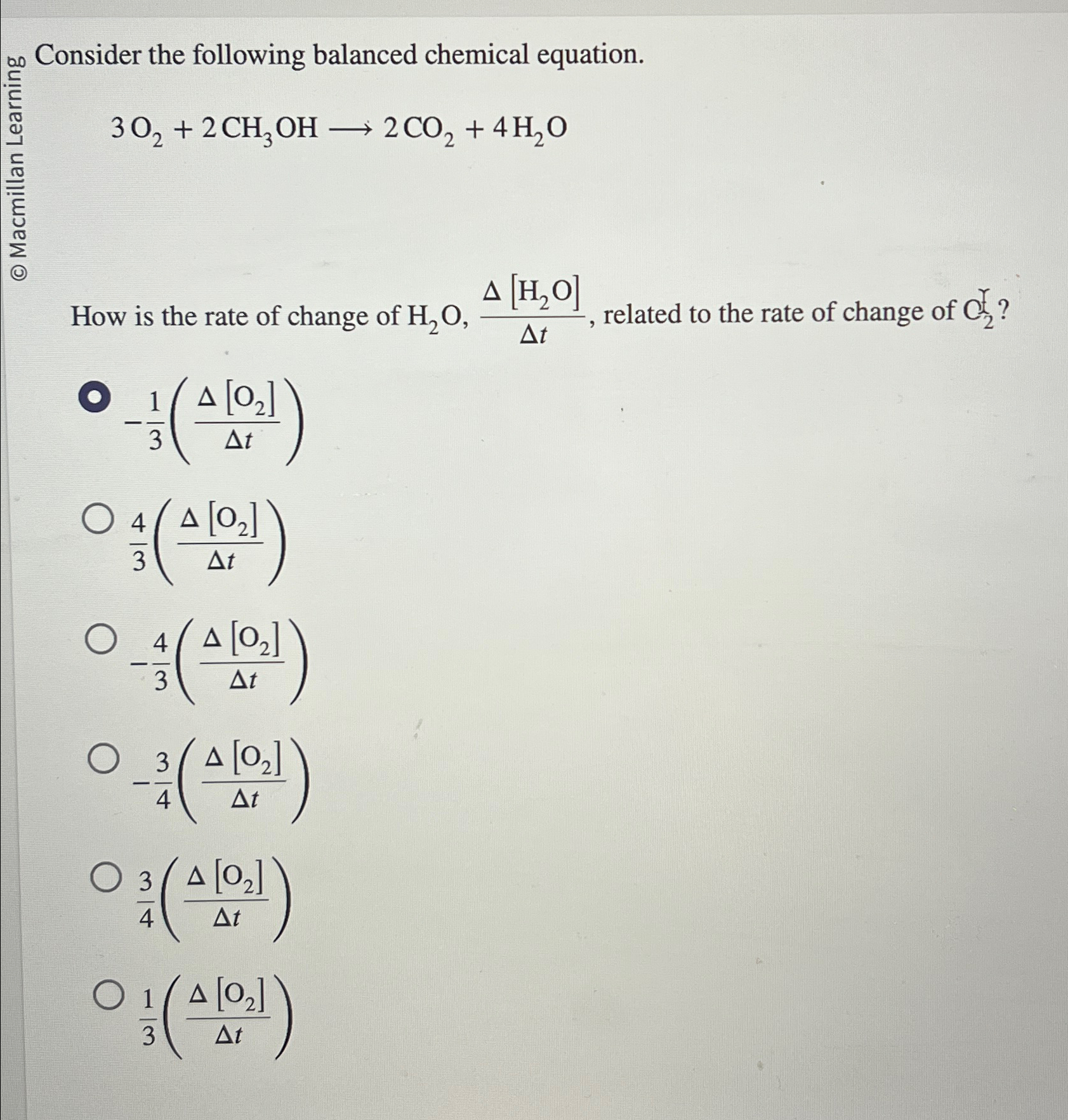 Solved Consider the following balanced chemical | Chegg.com