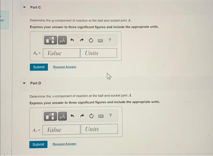 Solved Determine the y-component of reaction at the | Chegg.com