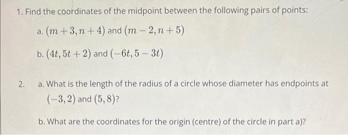 Solved Create two questions like these in your own words and | Chegg.com