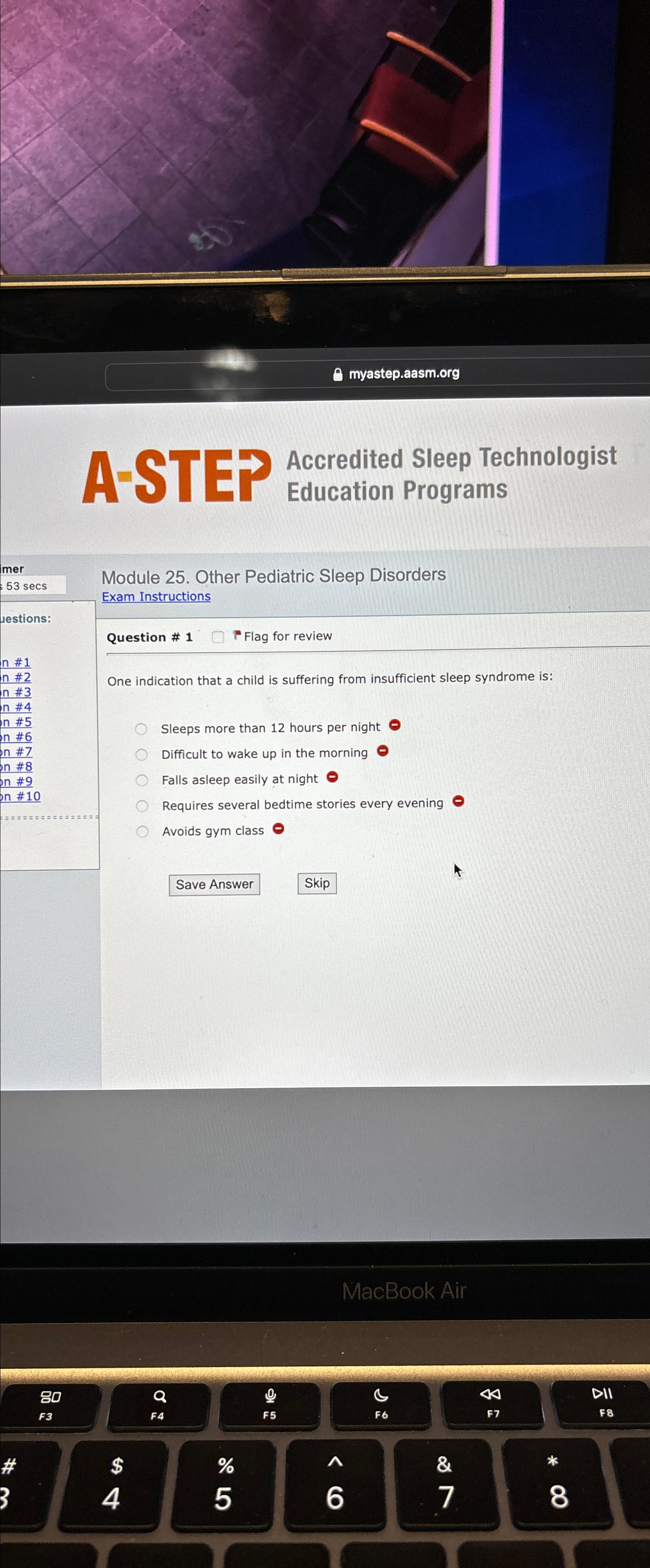 Solved myastep.aasm.orgA-S1 => ﻿Accredited Sleep | Chegg.com