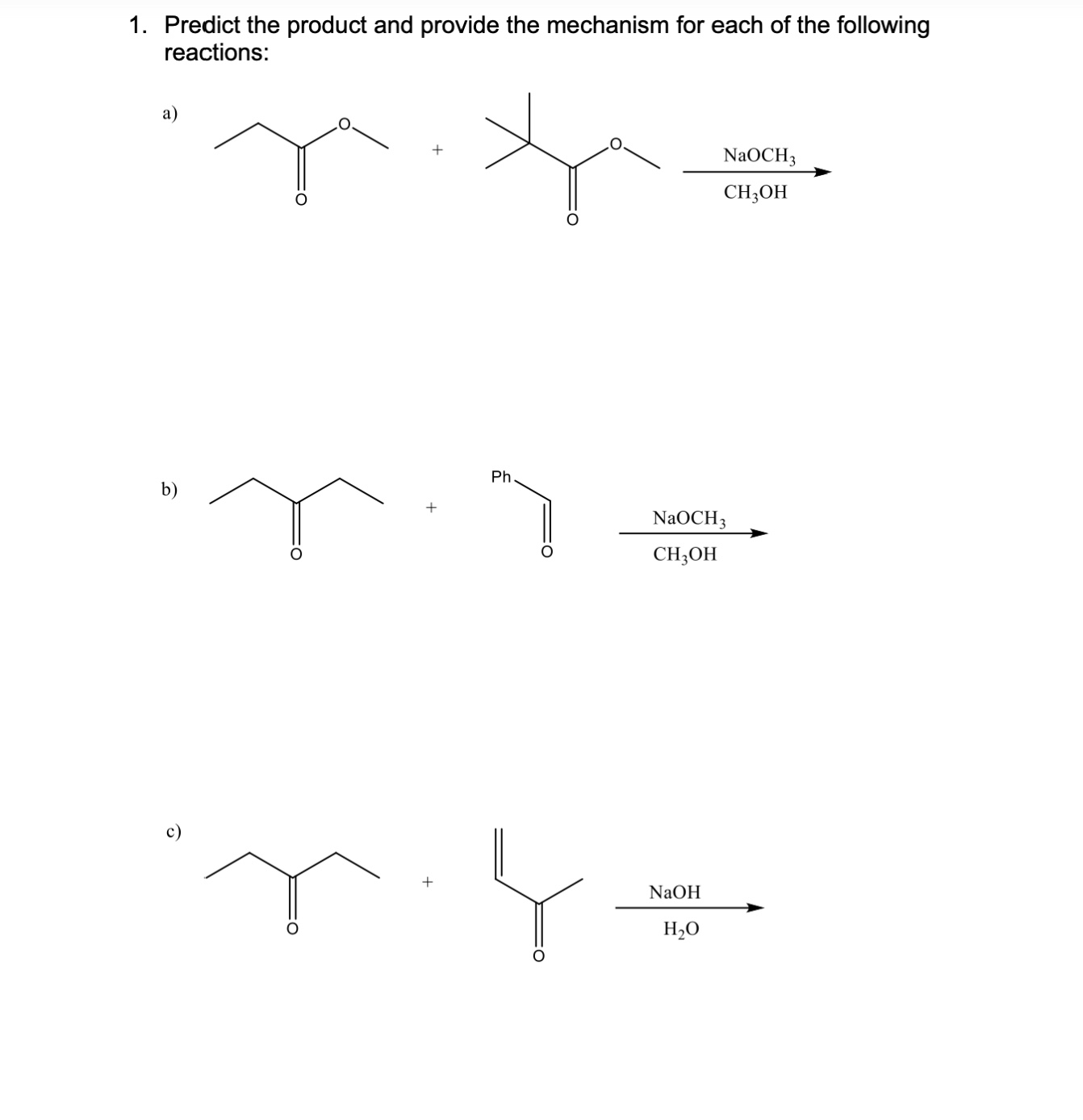 Solved 1. ﻿Predict the product and provide the mechanism for | Chegg.com