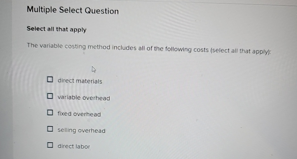 Solved Multiple Select QuestionSelect all that applyThe | Chegg.com