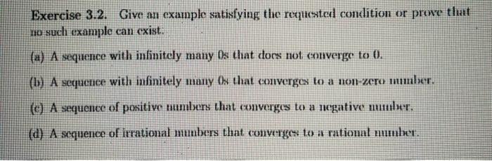 Solved Bxercise 3.2. Give an example satisfying the | Chegg.com
