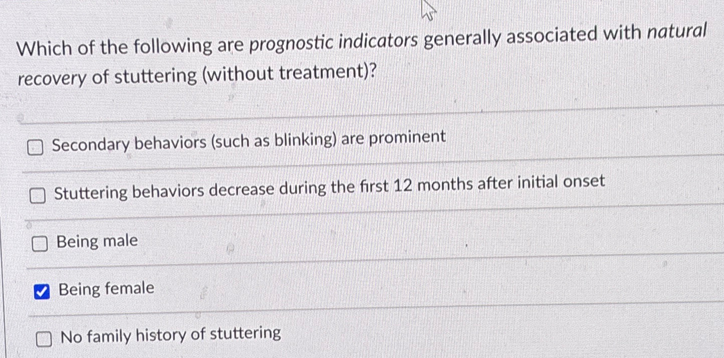 Solved Which of the following are prognostic indicators | Chegg.com