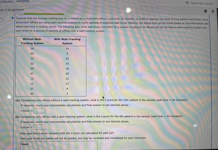 Solved CENGAGE MINDTAP Q Search this course ter 2 Assignment | Chegg.com