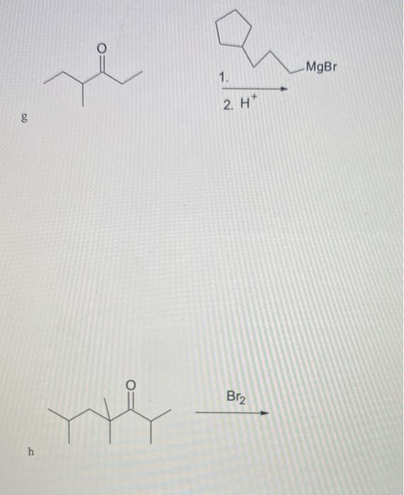Solved MgBr 1. 2 . H + g Br2 ty h Ph3P = H 1. NaBH ا H 2 * | Chegg.com
