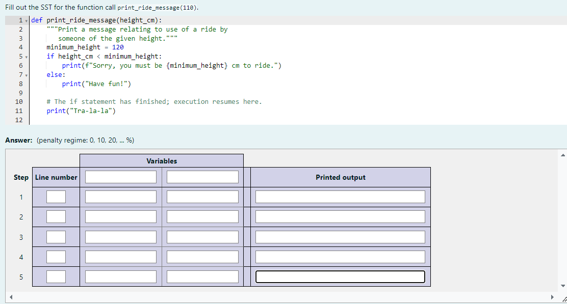 Solved Fill out the SST for the function call | Chegg.com