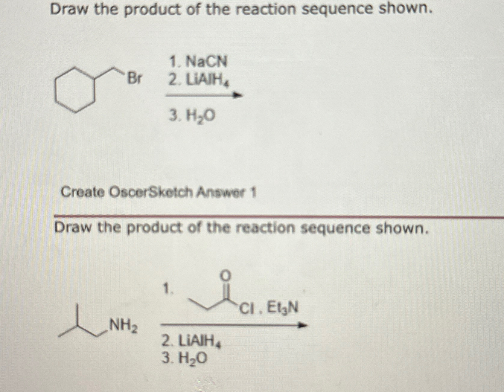 Draw the product of the reaction sequence | Chegg.com