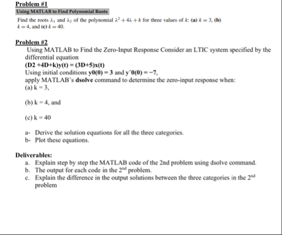 Solved Problem #1only USING MATLAB PLEASE>>Using MATLAB to | Chegg.com