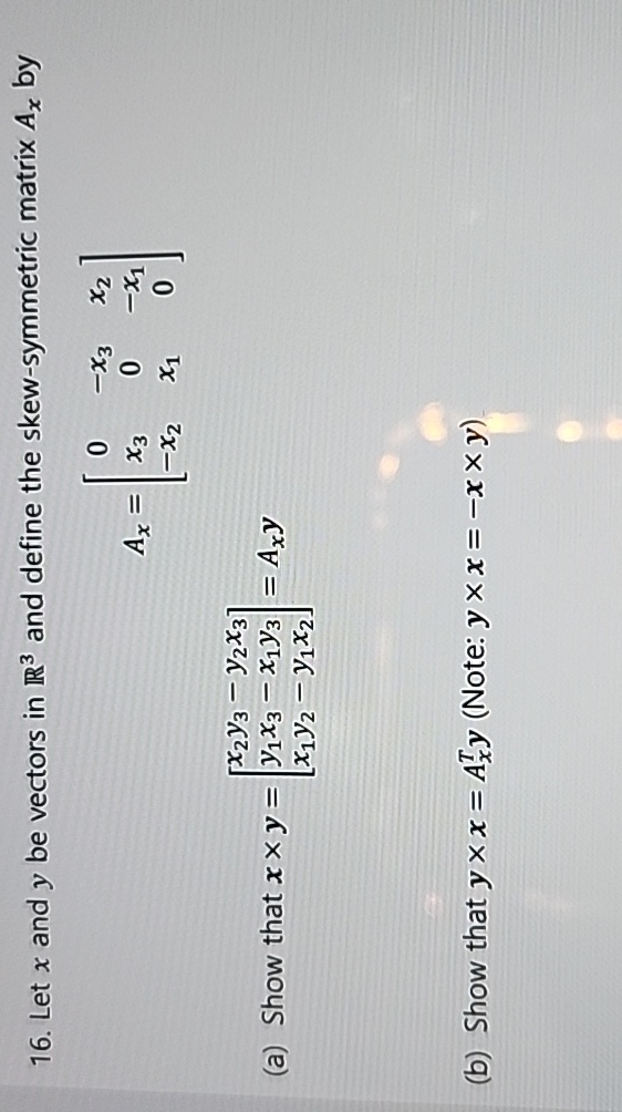Solved Let x ﻿and y ﻿be vectors in R3 ﻿and define the | Chegg.com