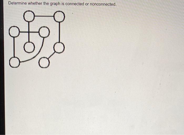 Solved Determine whether the graph is connected or | Chegg.com
