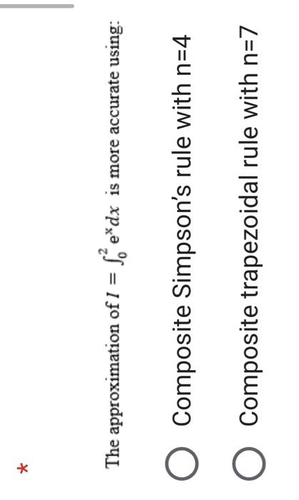 Solved approximation of I=∫02exdx is more accurate using: | Chegg.com