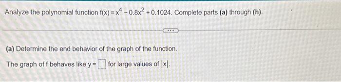 Solved Analyze the polynomial function f(x)=6x(x2−9)(x+4) | Chegg.com