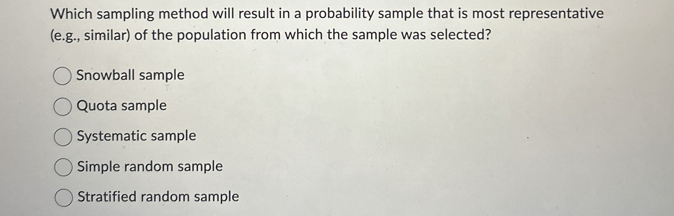 Which sampling method will result in a probability | Chegg.com