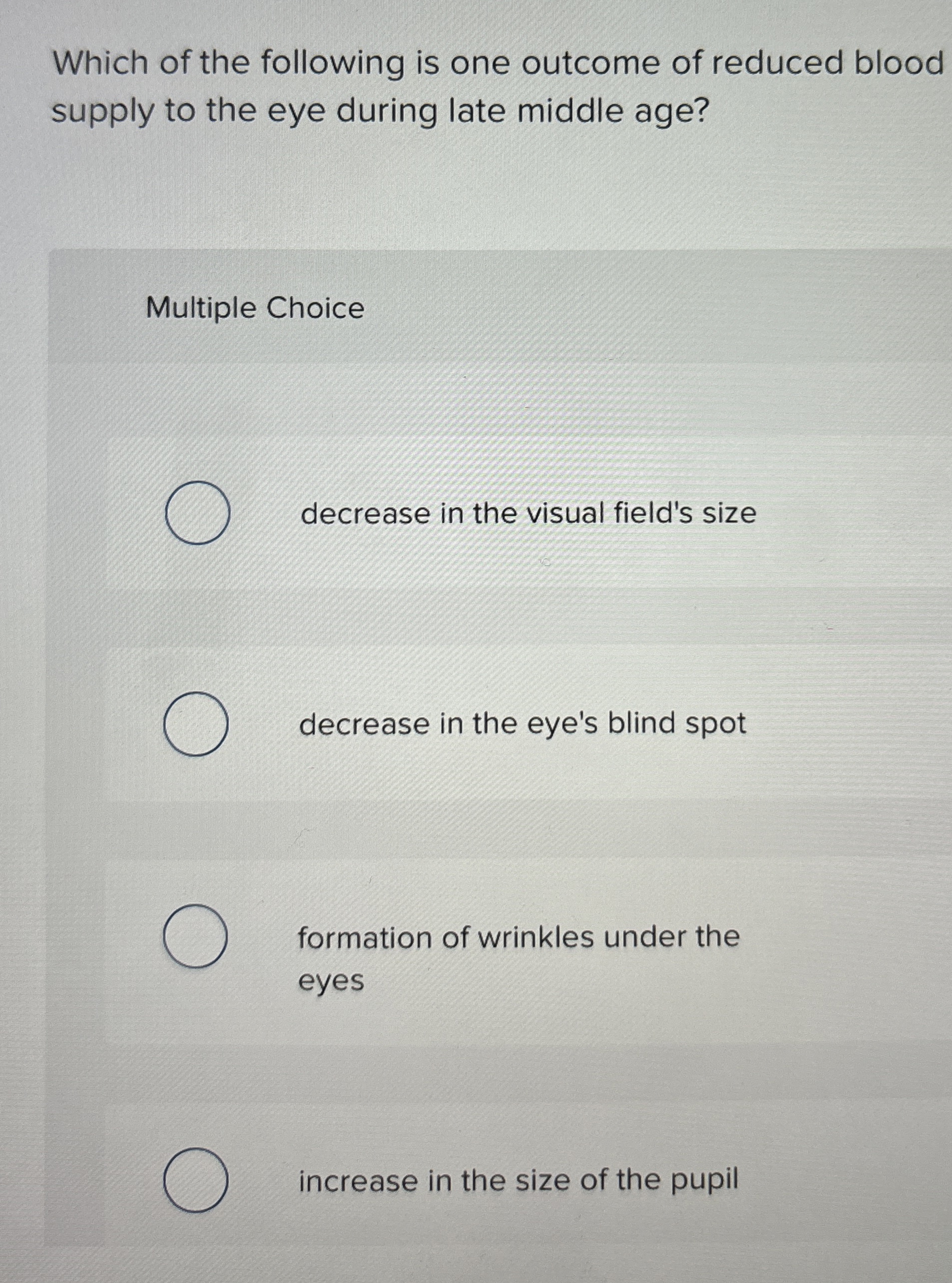 Solved Which of the following is one outcome of reduced | Chegg.com