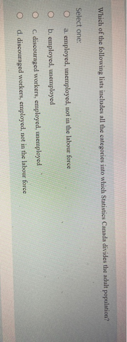 Solved Which of the following lists includes all the | Chegg.com