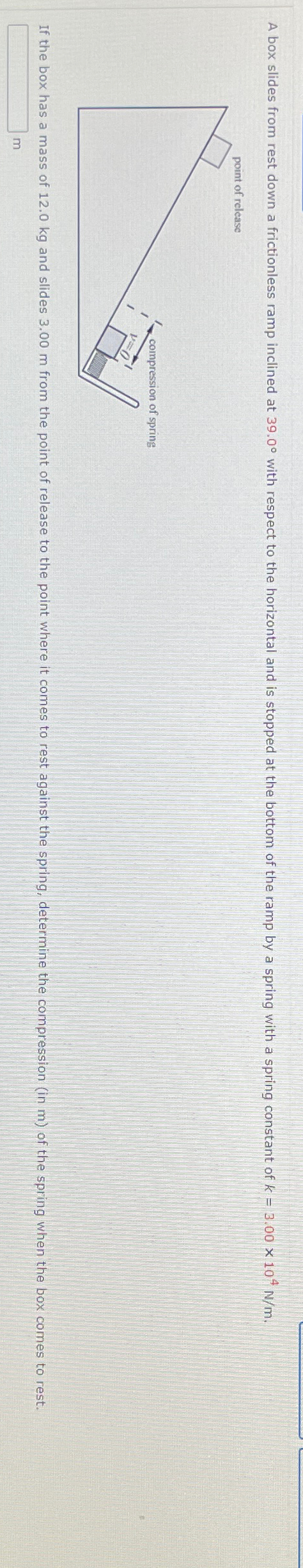 Solved A box slides from rest down a frictionless ramp | Chegg.com